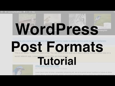 Wordpress Post Formats Tutorial Youtube