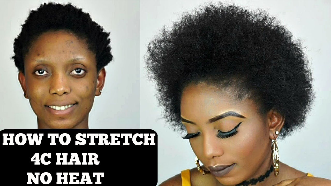 How To Two Ways To Strecth 4c Natural Hair No Heat Youtube