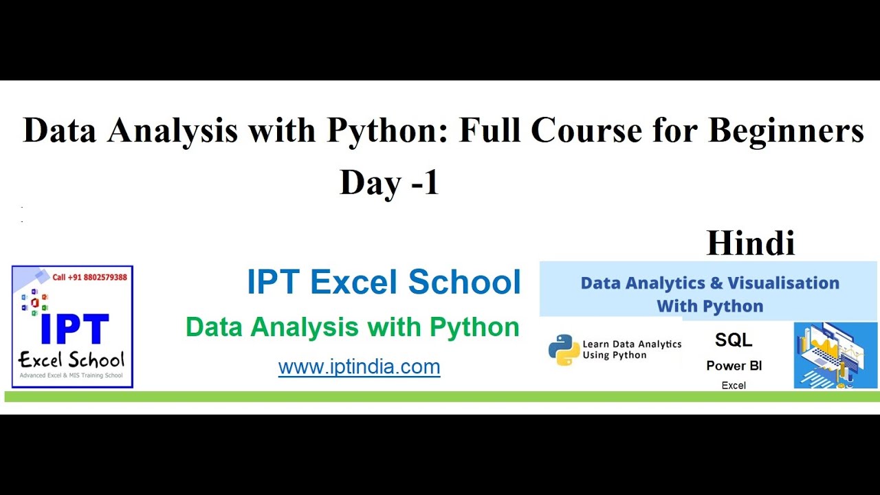 Day 1 Python For Data Analysis Visualization 2023 Youtube