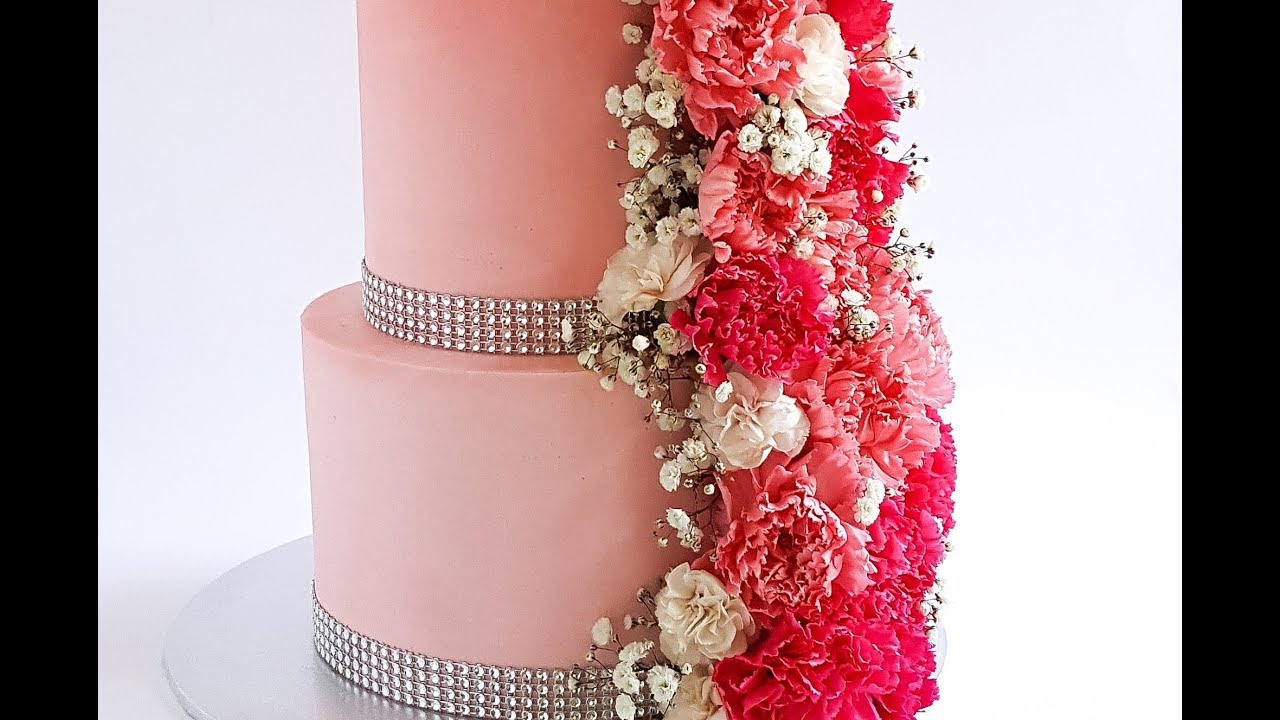 Tiered Cascading Floral Cake Tutorial Rosie S Dessert Spot Youtube