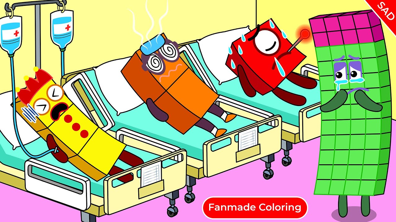Uh Oh Nb 1 2 3 Got Sick Numberblocks Fanmade Coloring Story Youtube