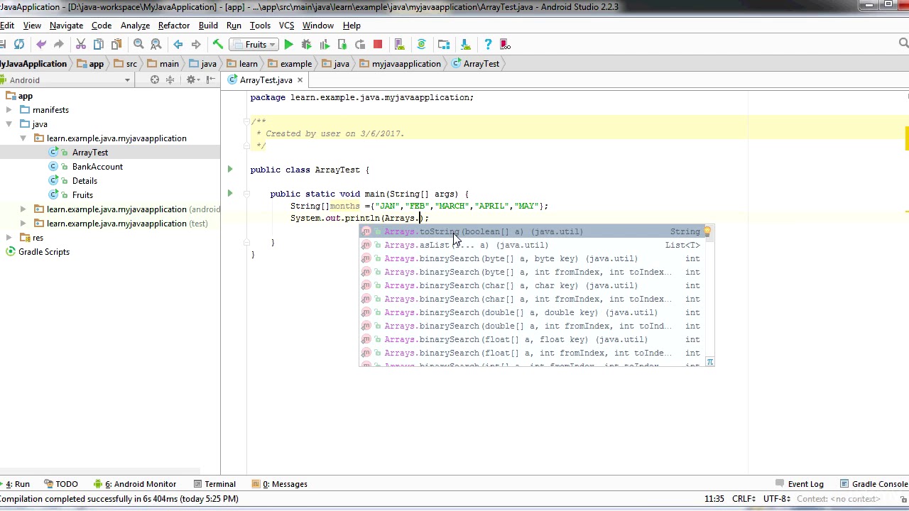 16 Implement Single Dimensional Array In Java Code Part 1 Youtube