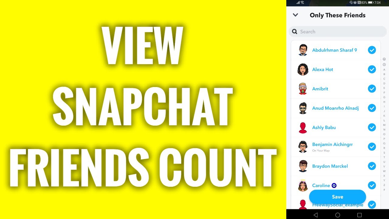 How To View Snapchat Friends Count Youtube