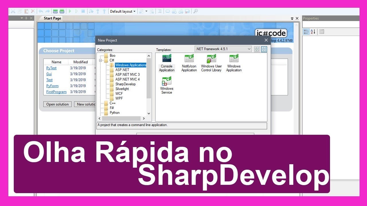 Uma Rápida Olhada No Sharpdevelop Youtube