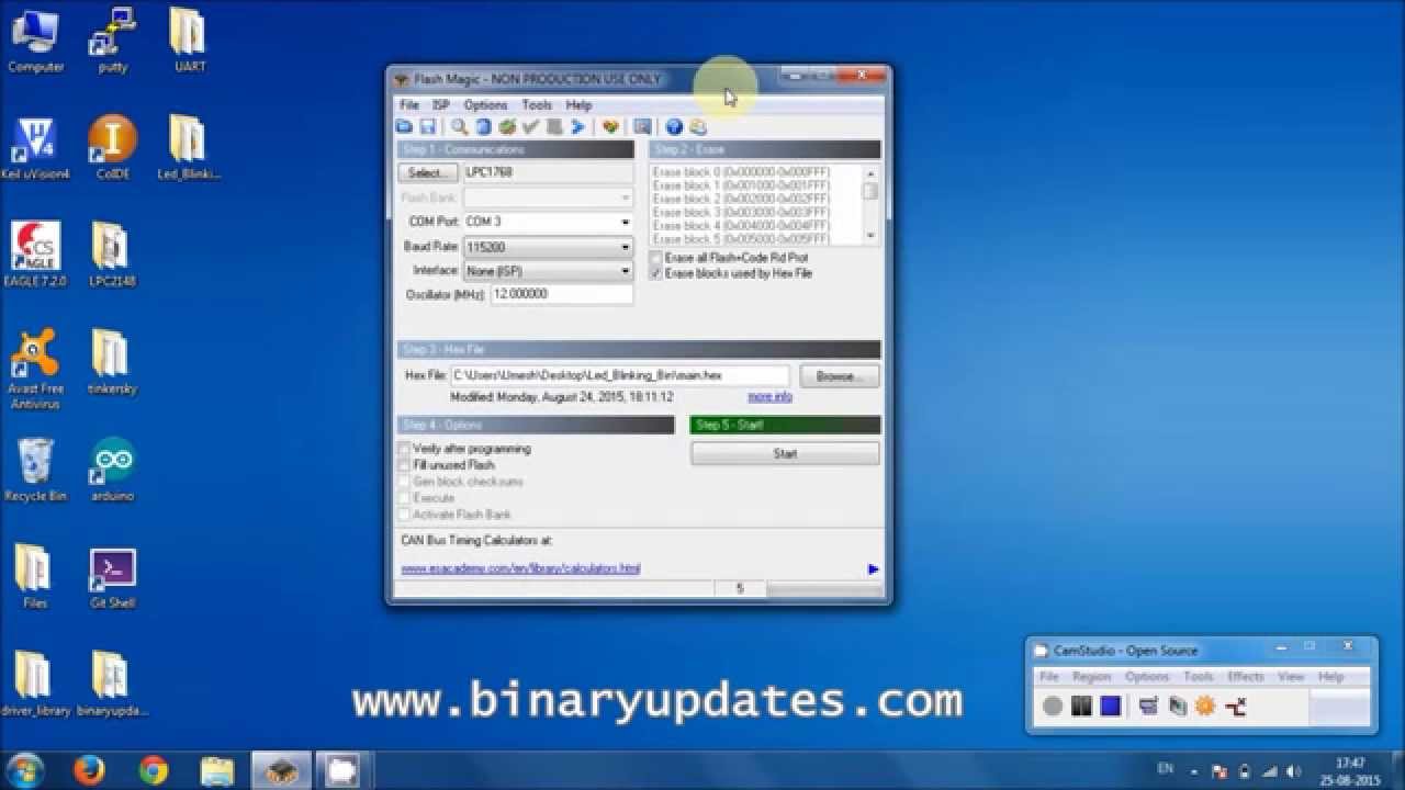 Flash Magic To Program Arm Microcontroller Youtube
