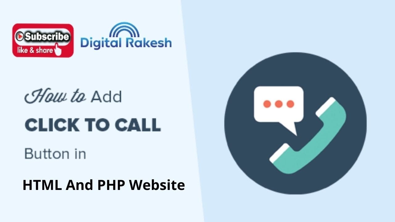 How To Add A Click To Call Button In Html And Php Website Step By Step