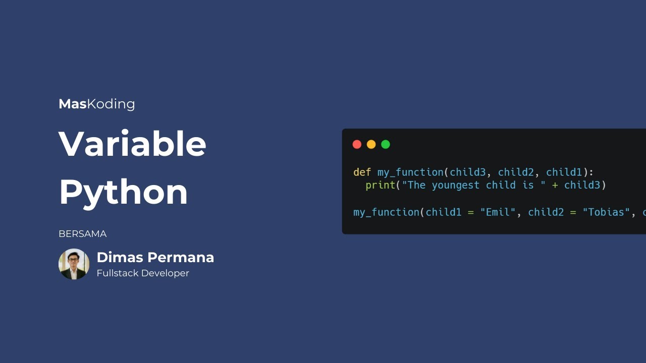 Membuat Variable Dalam Python Youtube