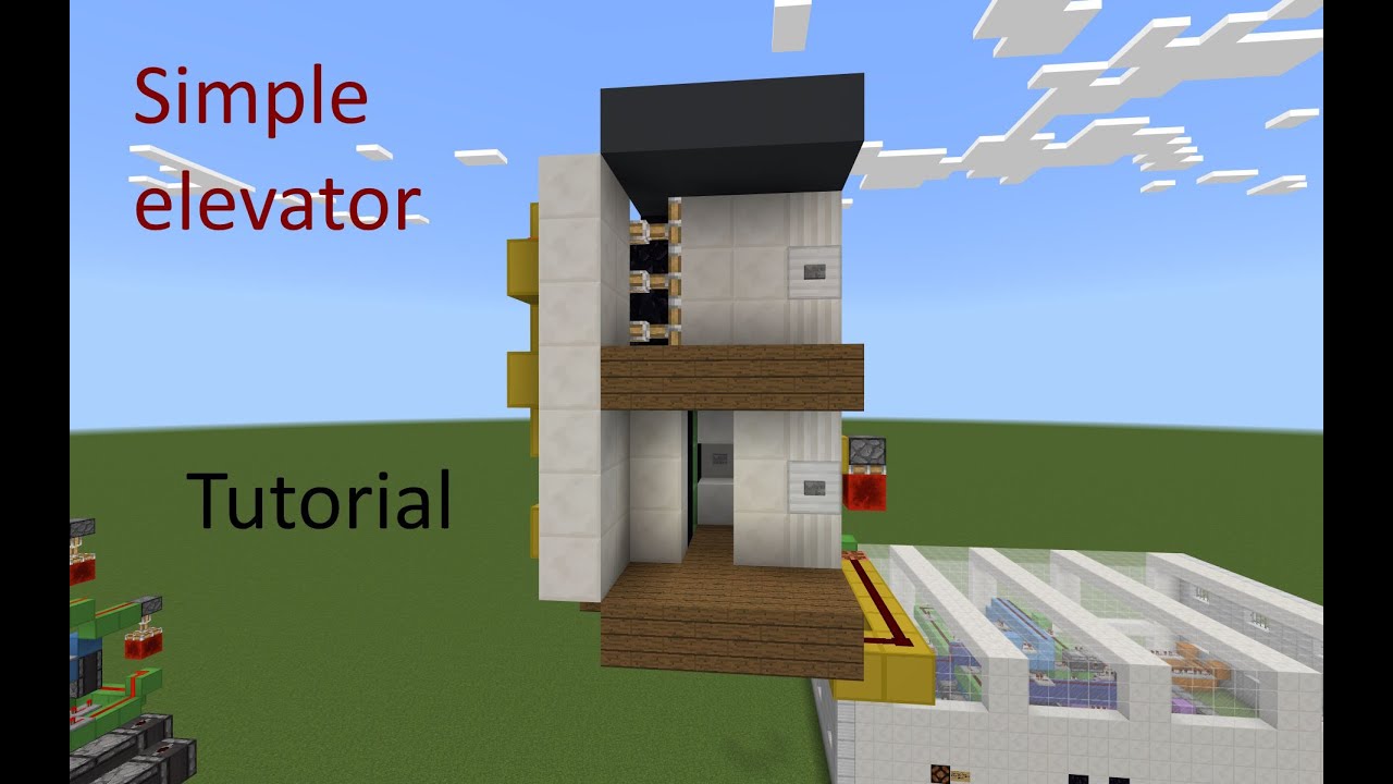 Minecraft Tutorial Simple Elevator On Bedrock Youtube