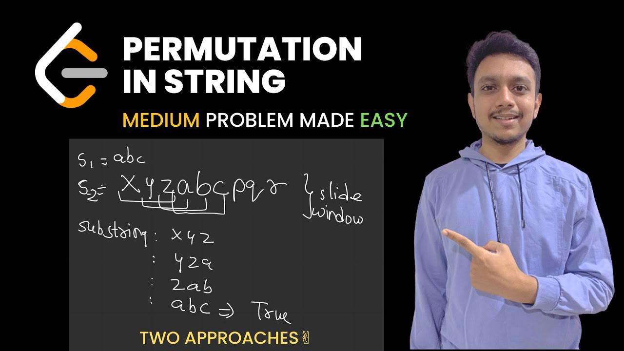 567 Permutation In String Leetcode Youtube