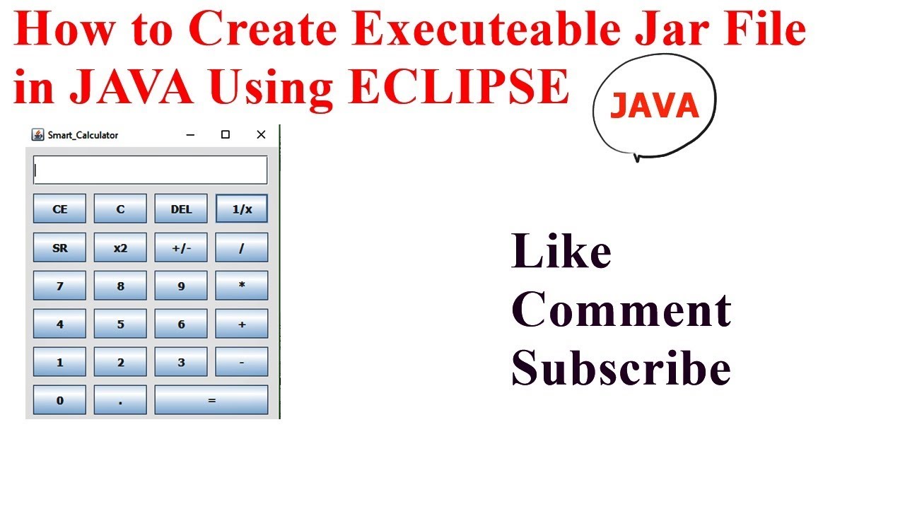 How To Create Executable Jar File In Java Youtube