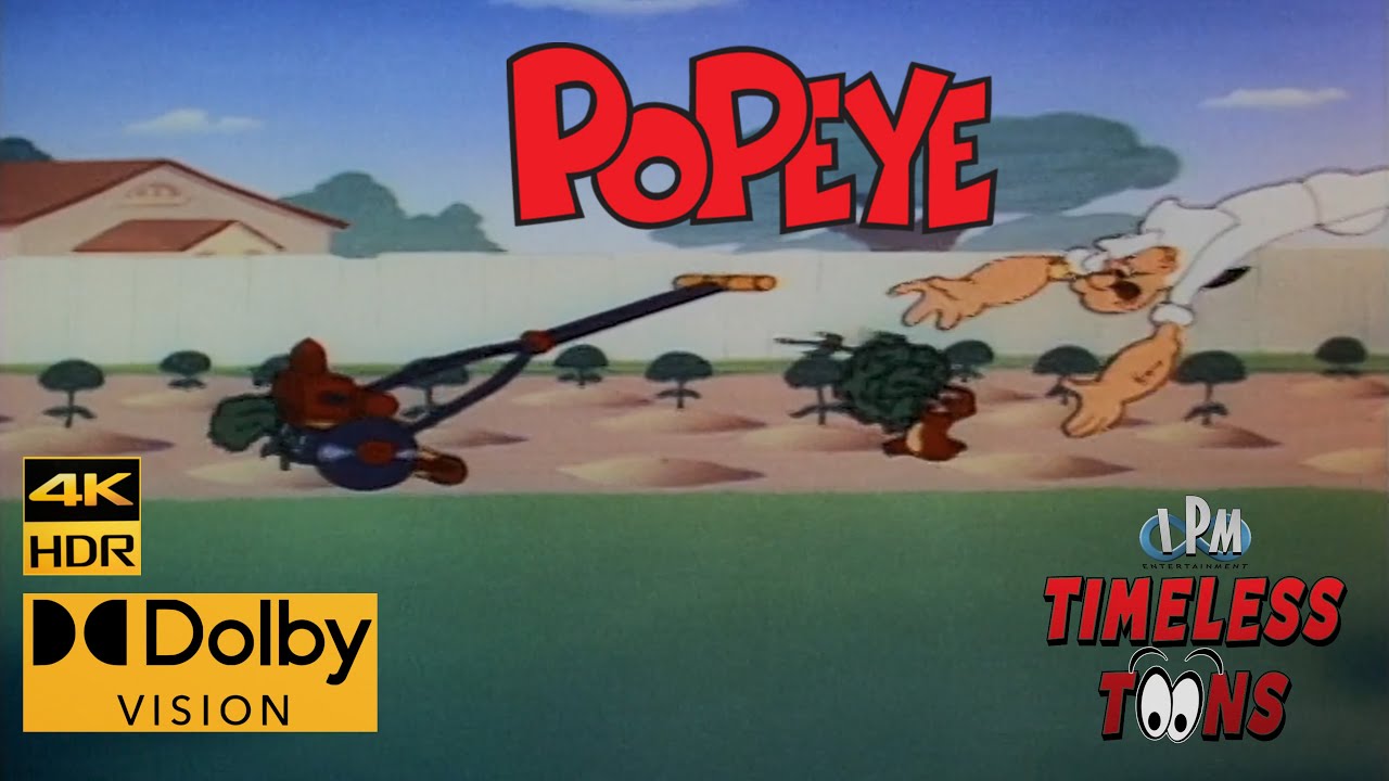 Popeye The Sailor Man Gopher Spinach 1954 4k Hdr Dolby Vision