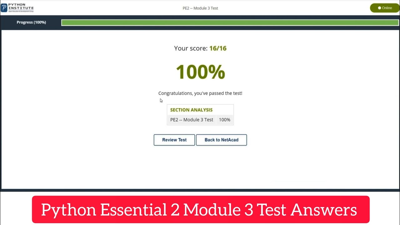 Cisco Python Essential 2 Module 3 Test Answers Pe2 Module 3 Test