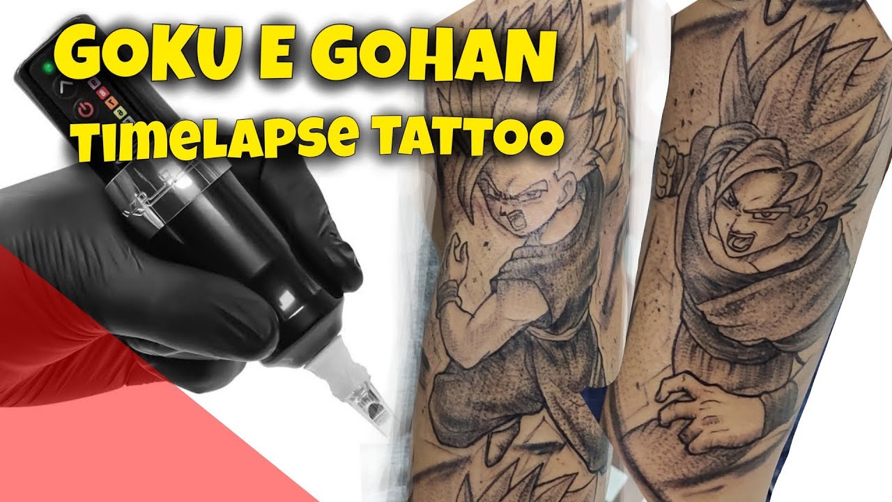 Timelapse Tattoo Goku E Gohan Youtube