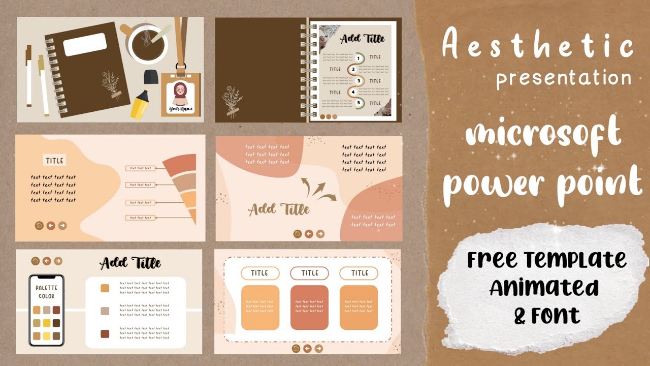Aesthetic Powerpoint 5 Free Template Font Animated Youtube