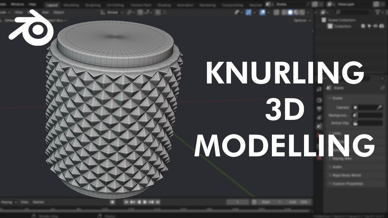 How To Make Knurling In Blender Easy Blender3d Youtube