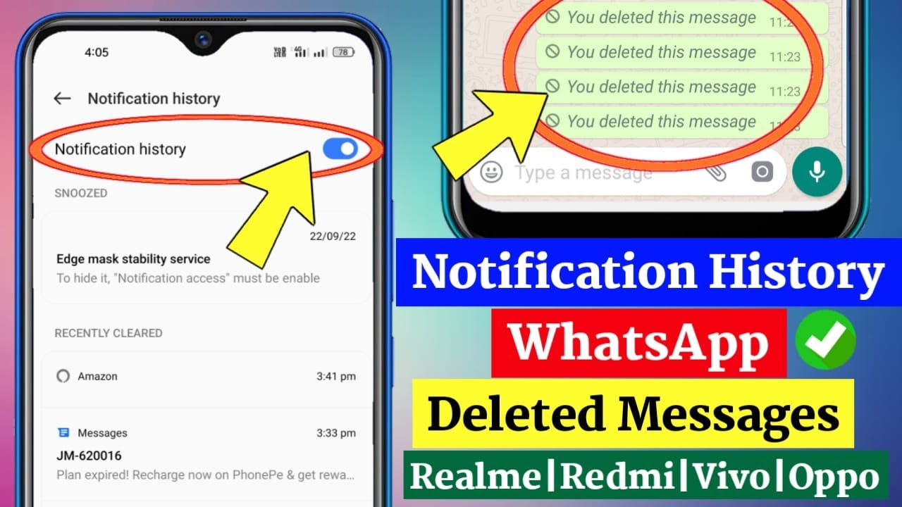 Notification History Whatsapp Deleted Messages How To Enable
