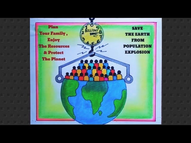 Population Explosion Drawing