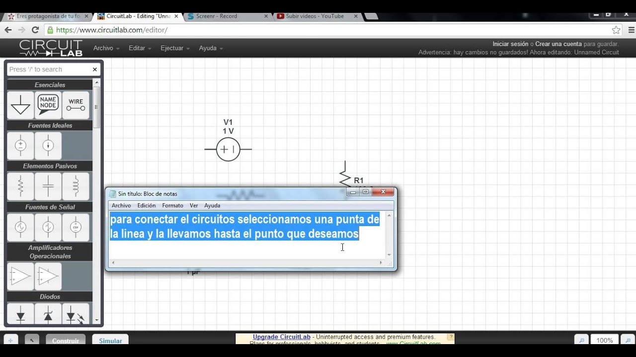 Tutorial De Circuitlab Youtube