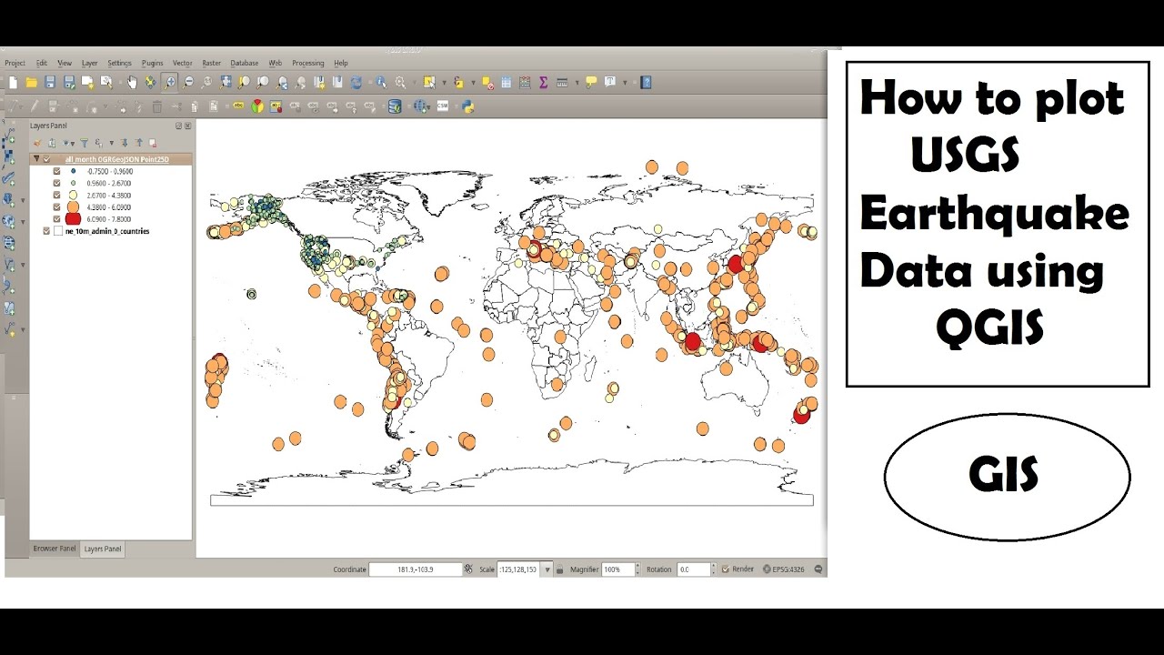 How To Plot Usgs Earthquake Data Using Qgis Youtube