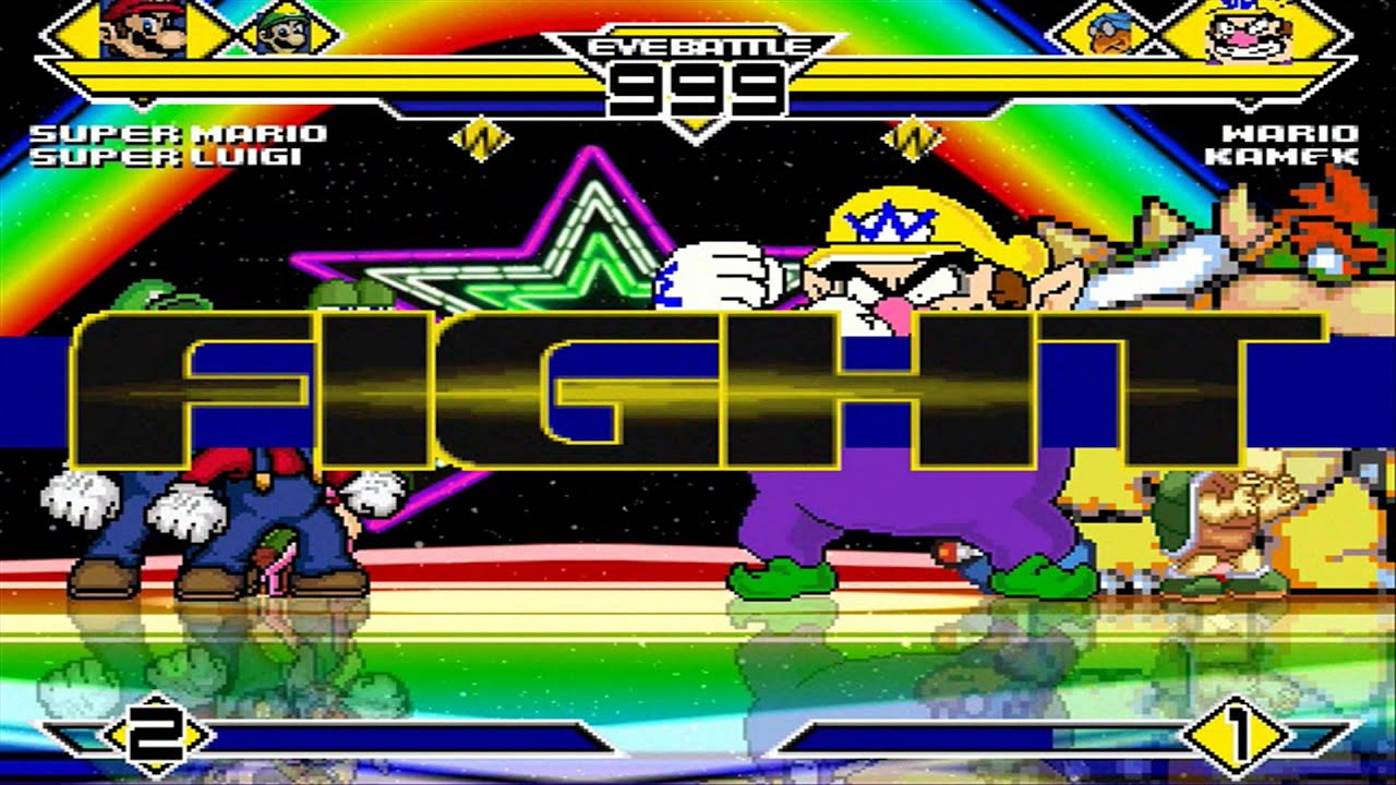 Team Super Mario Vs Team Wario 4v4 Patch Mugen 1 0 Battle Youtube