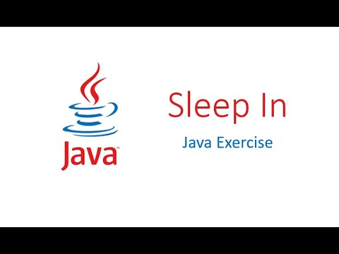 Sleep In Java Exercise Codingbat Youtube