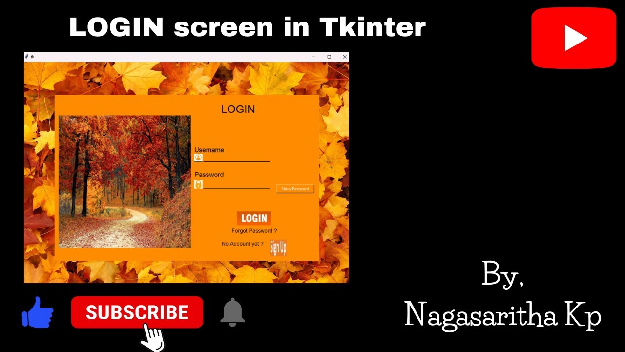 Login Page In Tkinter Youtube