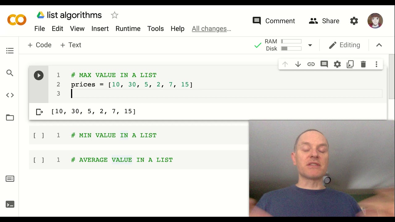 Max Value In A List Python Youtube
