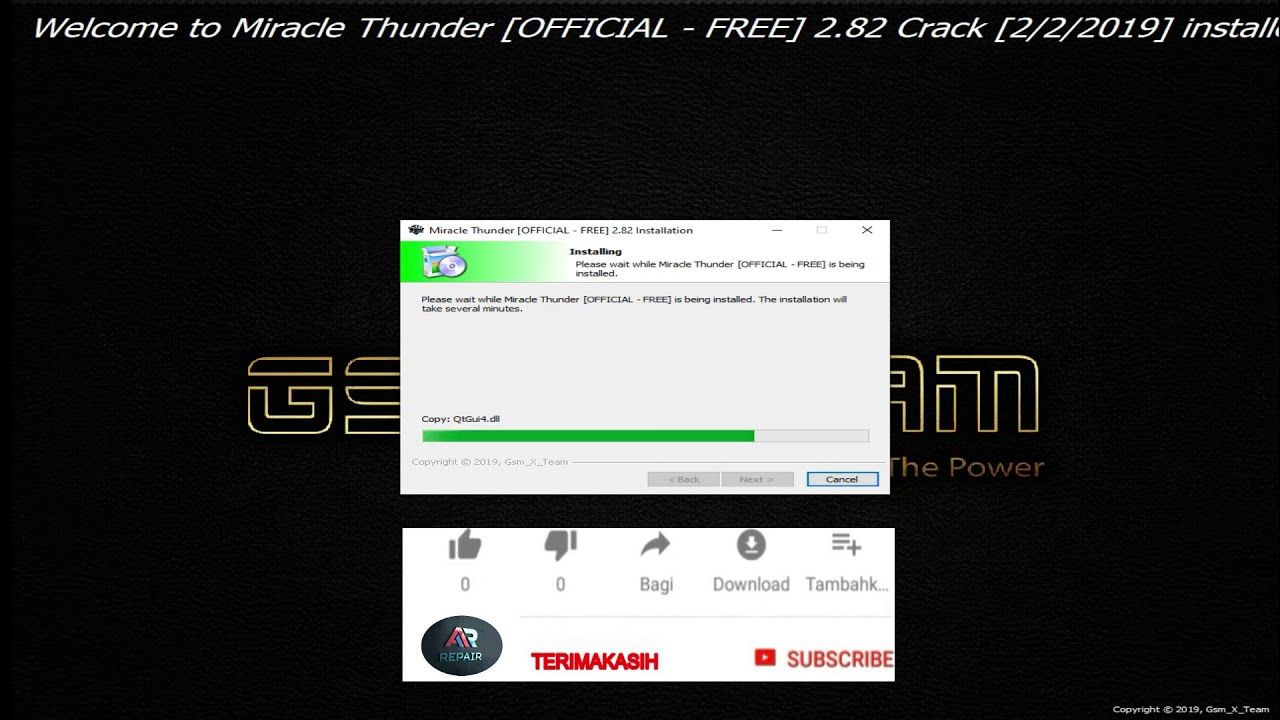 Cara Instal Miracle Thunder V2 82 With Key Permanen Tanpa Box Youtube