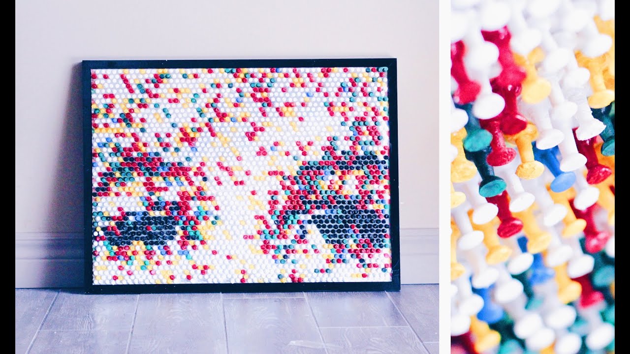Diy Push Pin Art Youtube