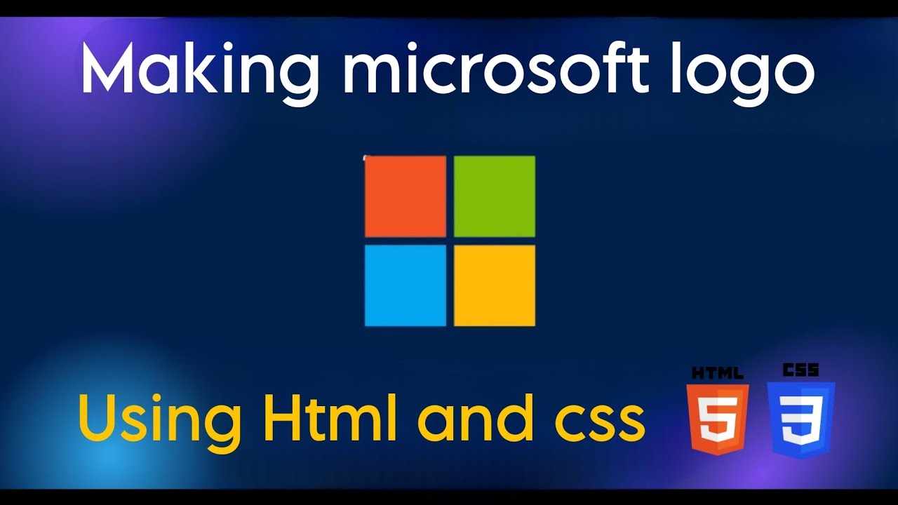 Making Microsoft Logo Using Html And Css Youtube