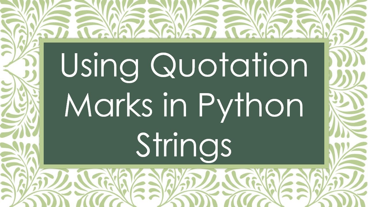 String Of Quotation Marks At Matt Campbell Blog