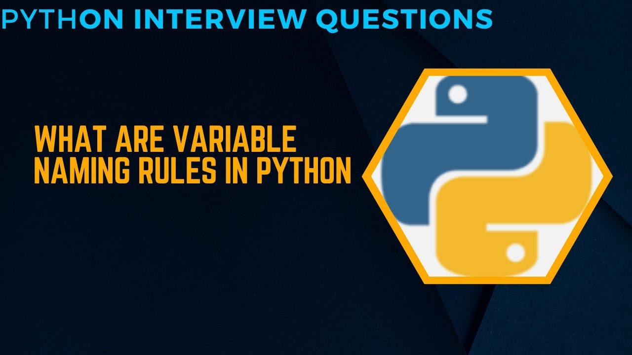 Python Interview Question Valid Variable Names Pythonprogramming