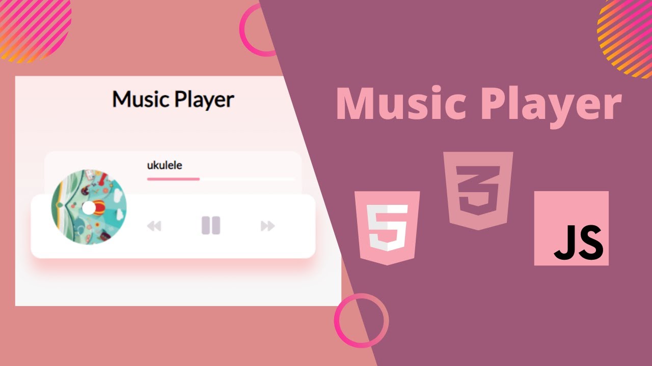 Build A Music Player Html Css Javascript Vanilla Javascript Youtube