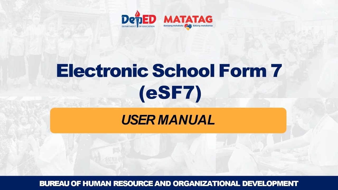 How To Use The New Deped Electronic School Form 7 Esf7 Youtube