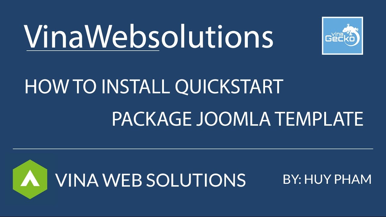 Install Quickstart Package Joomla Template Youtube