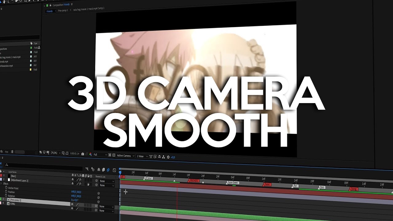 Smooth 3d Camera Movement Tutorial Ae Cc 19 Xsense Youtube Music