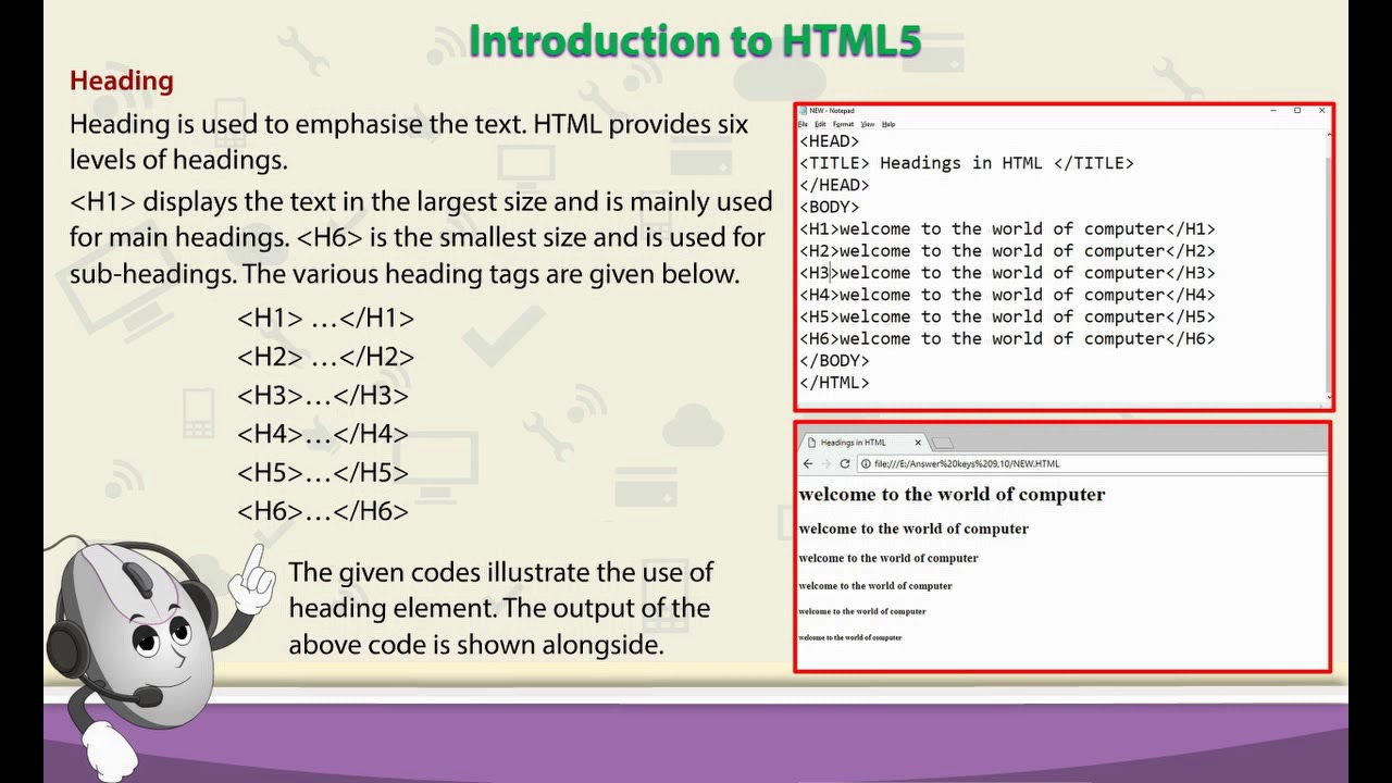 Class Vii Introduction To Html5 Youtube