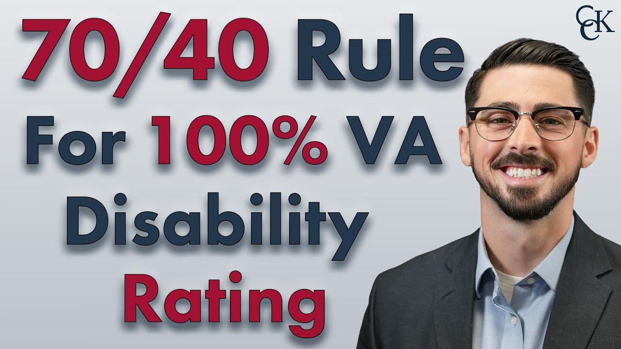 The Va 70 40 Rule For A 100 Disability Rating Youtube