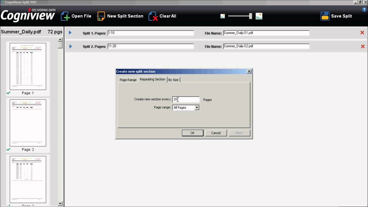 How To Split Pdf Files Youtube