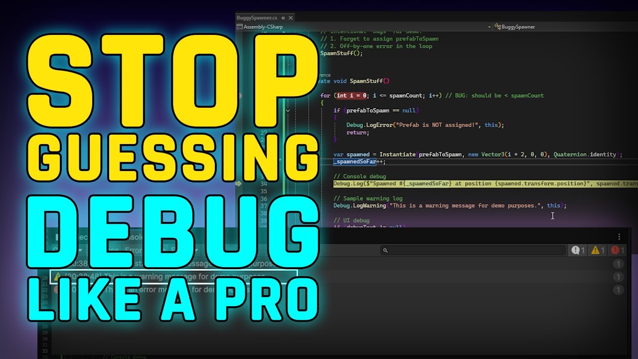 Learn How To Debug In Unity Console Breakpoints Inspector Ui
