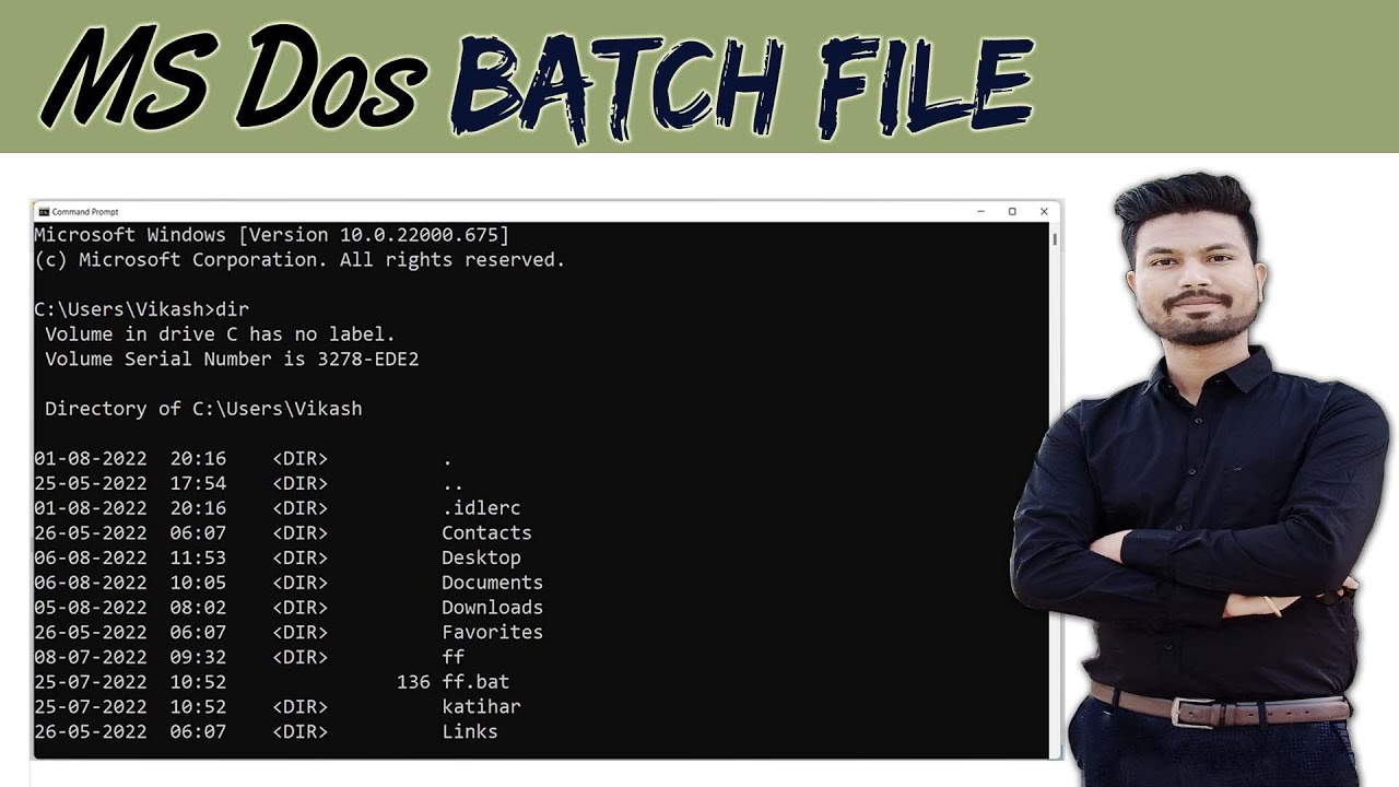 Dos Command Batch File Make Batch File In Ms Dos Batch File Command