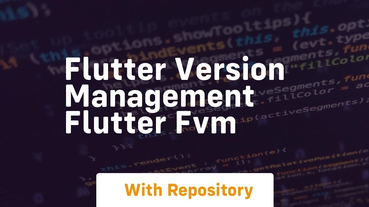 Flutter Version Management Flutter Fvm Youtube