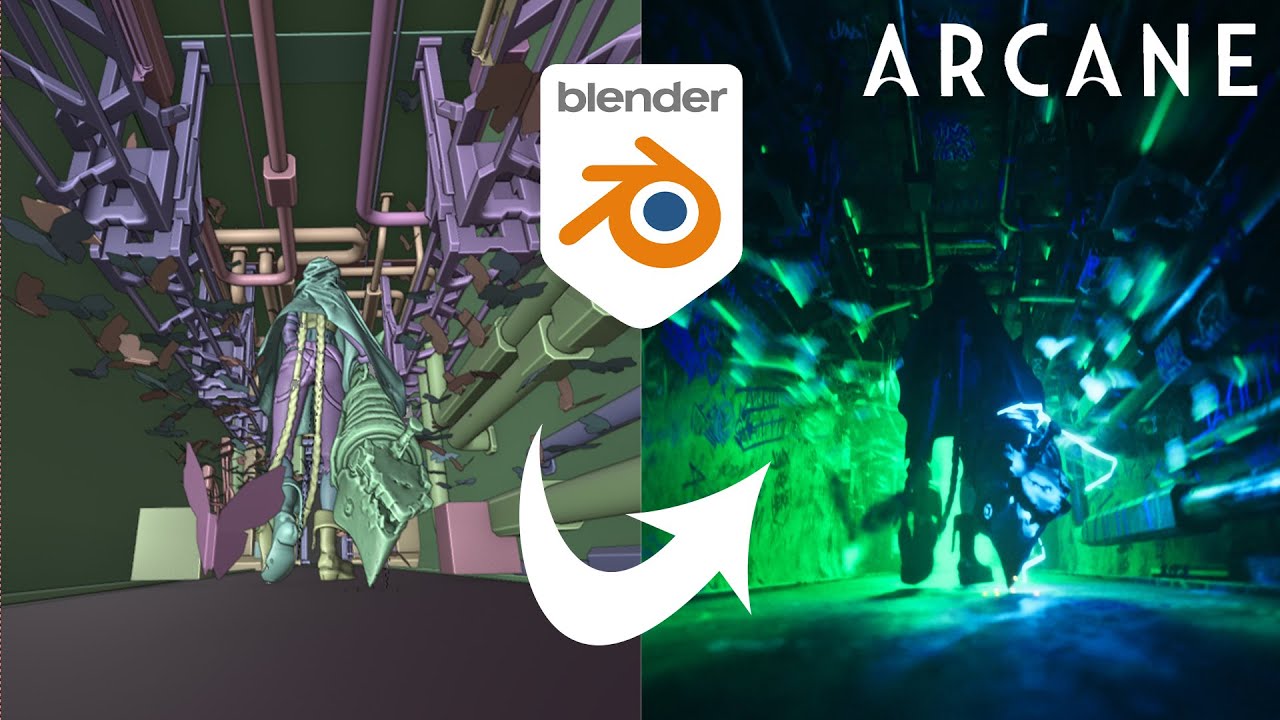 How I Made This Arcane Scene With Blender Youtube
