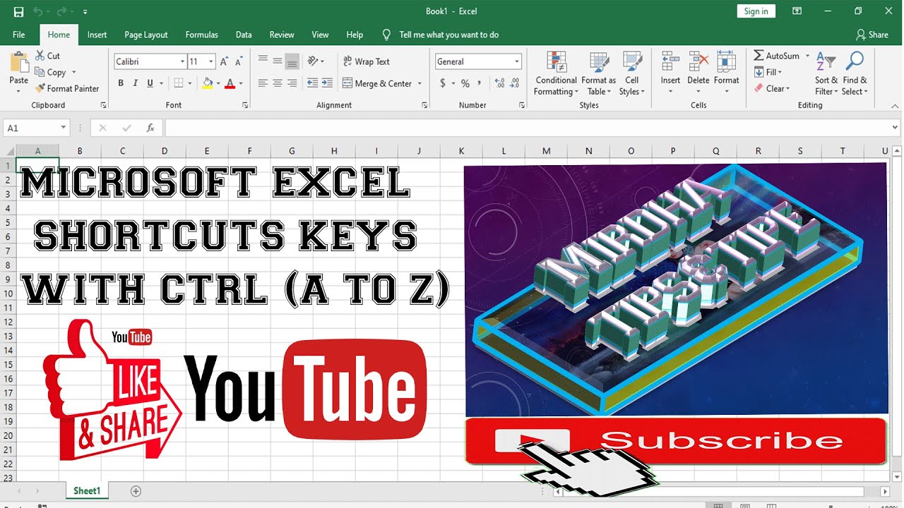 A To Z Ms Excel Shortcut Keys Lasglam