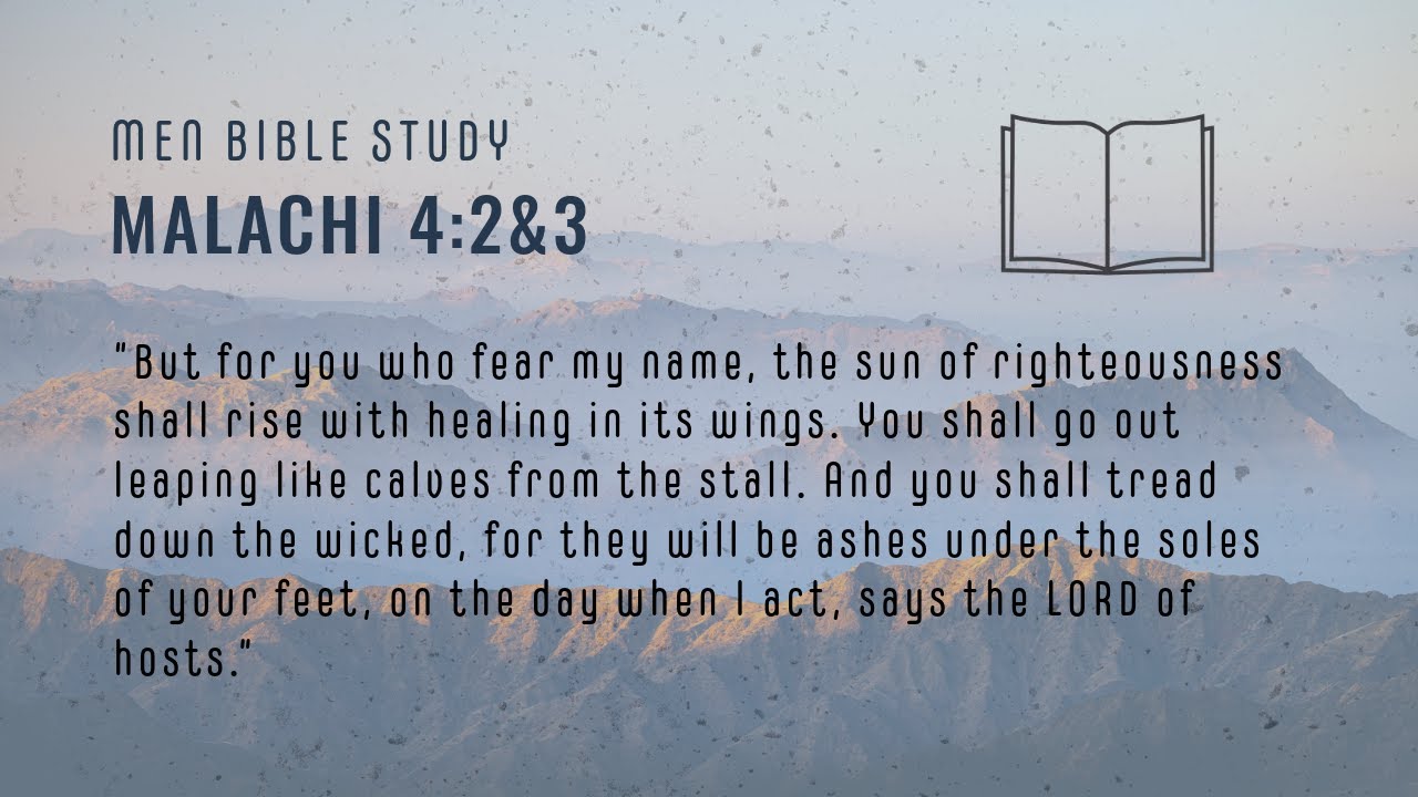 Verse By Verse Men Bible Study Malachi 4 2 3 The Book Of Malachi