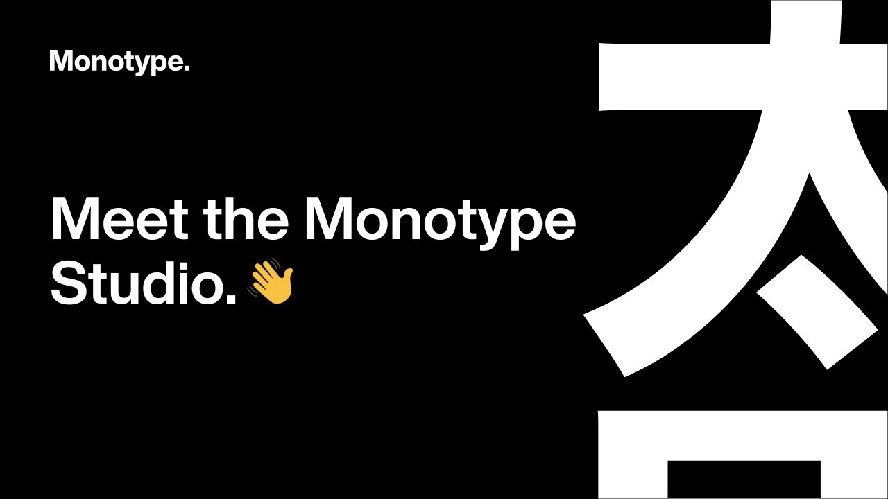 Meet The Monotype Studio Youtube