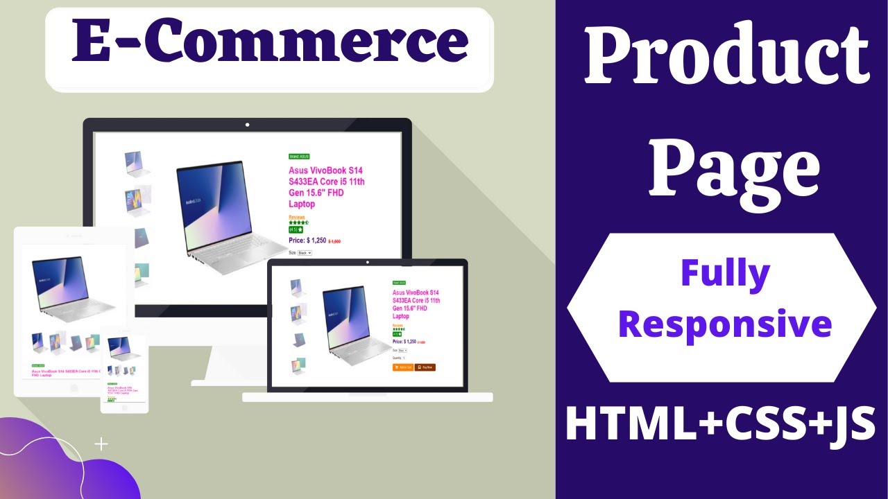 How To Create Ecommerce Product Page By Using Html Css And Js Youtube