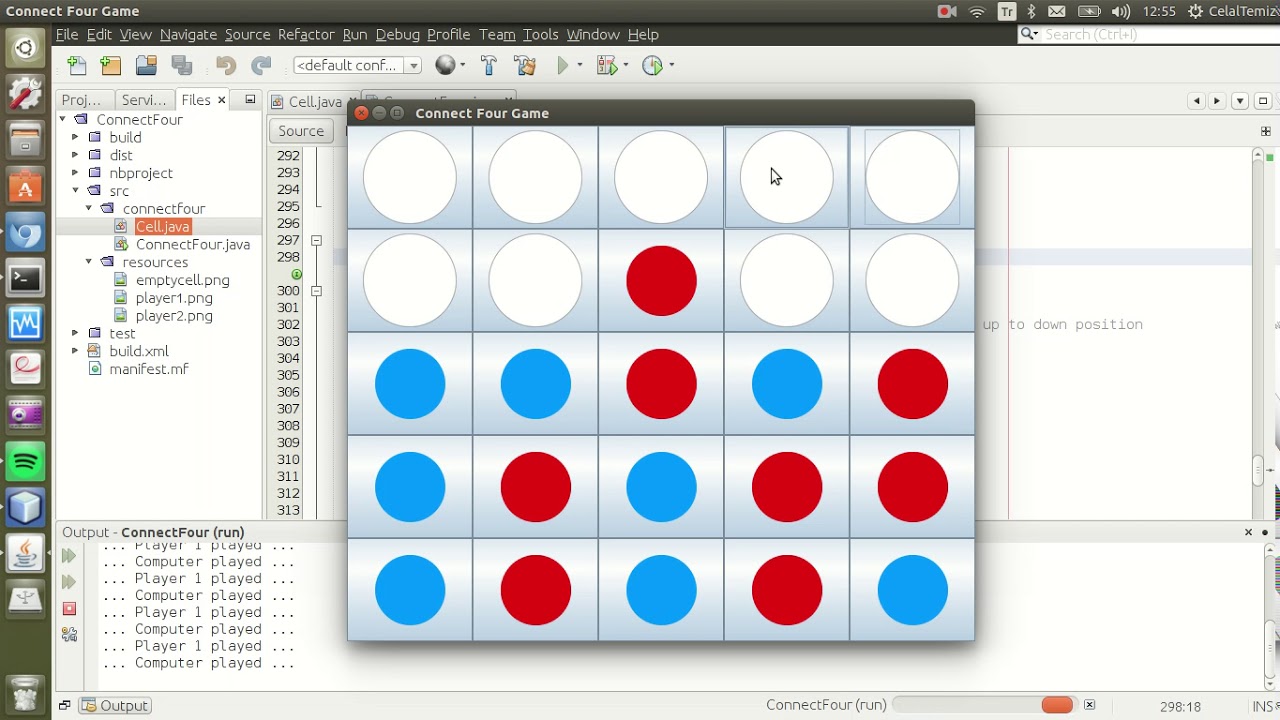 Connect Four Game In Java With A Gui Youtube
