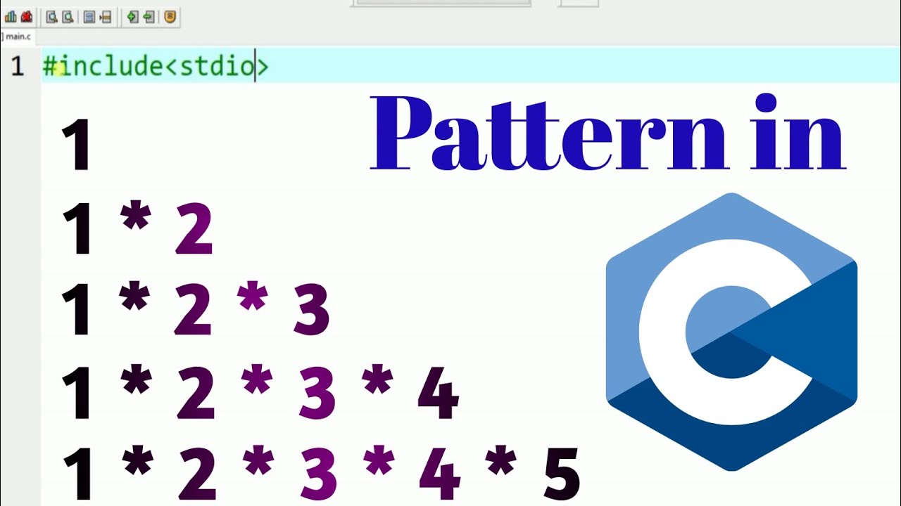 C Program Pattern Pattern In C Programing Youtube