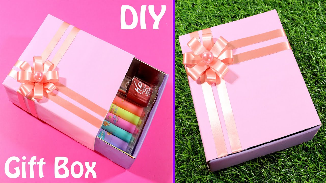 How To Make Gift Box Diy Gift Box At Home Recycle Box Ideas Youtube